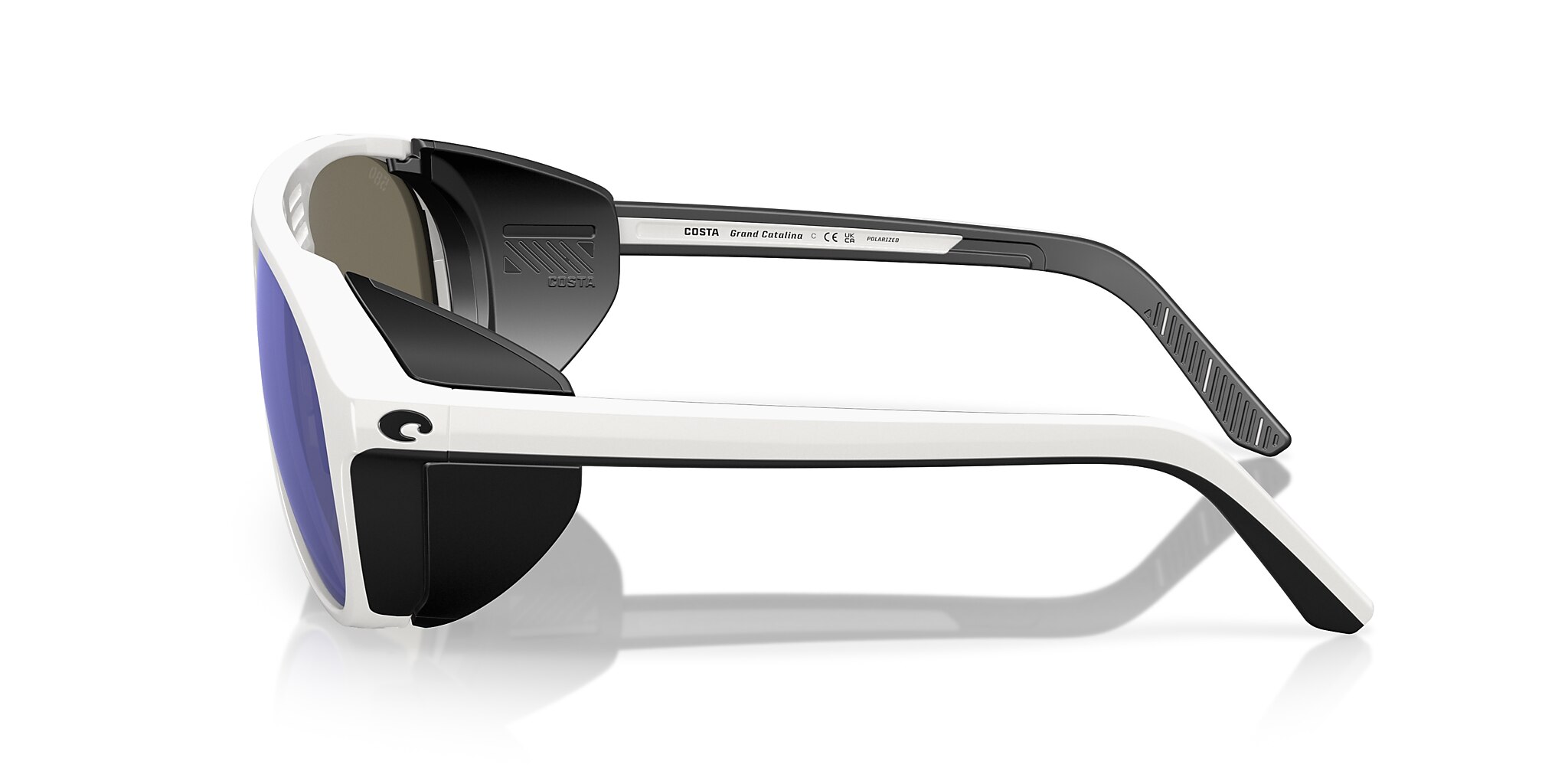 (取寄) コスタ グランド カタリナ ポーラライズド サングラス Costa Grand Catalina Polarized Sunglasses Hull White/Blue Mirror 580G Costa Grand Catalina XL (59-15) with Blue Mirror lenses and Hull
